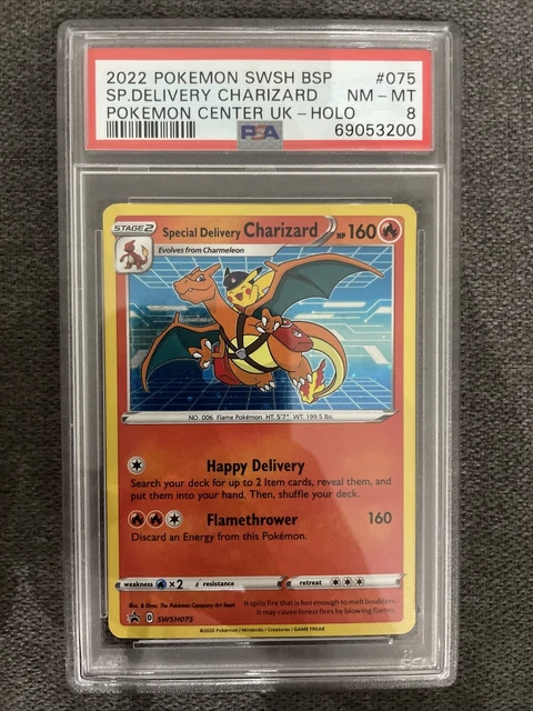 POKEMON SPECIAL DELIVERY Charizard SWSH 075 PSA 8 Card Holo Pokemon ...