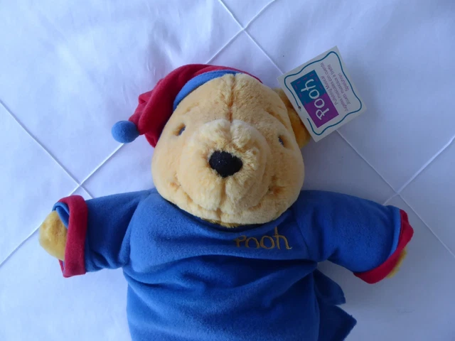 WINNIE THE POOH Musical Pullstring plush toy 10" 1990's £15.00 ...