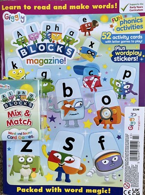 CBEEBIES ALPHABLOCKS MAGAZINE Mix & Match with games £14.95 - PicClick UK