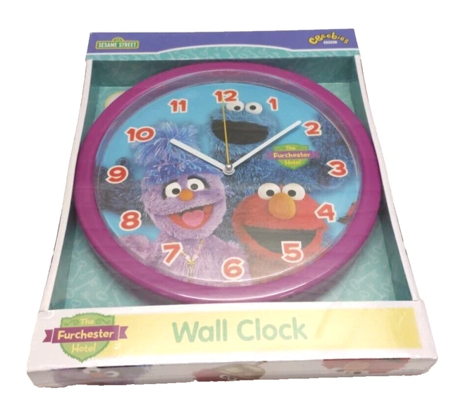 SESAME STREET FURCHESTER Hotel Wall Clock Cbeebies NEW Sealed Free UK ...