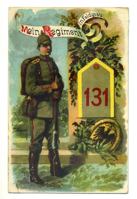AK WK1 Mein Regiment in Feldgrau Regimentsnummer 131 EUR 4,95 - PicClick DE