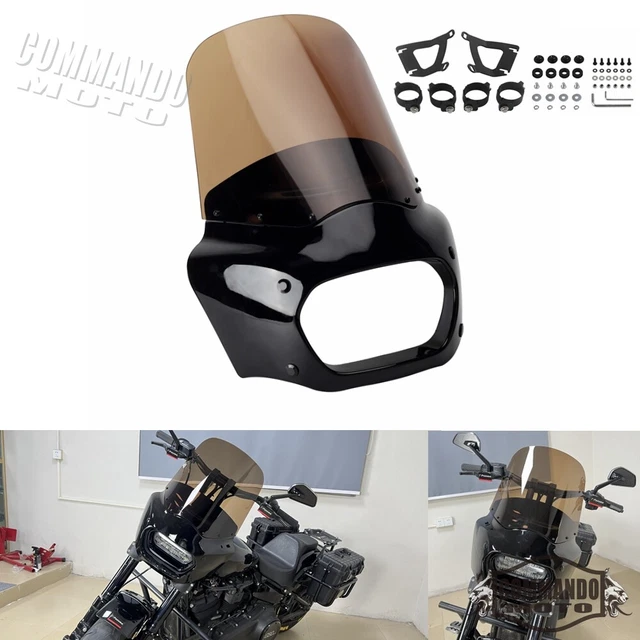 FOR HARLEY DYNA Fat Bob FXFB FXFBS 2018-2024 Headlight Fairing w/ 15 ...