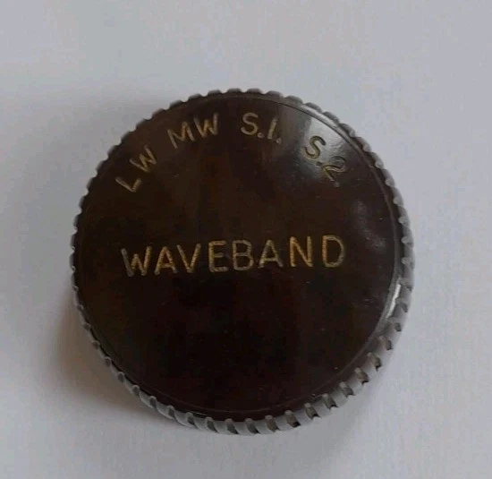 VINTAGE BROWN BAKELITE Radio Waveband Switch Knob 1.5" Control Dial £11 ...