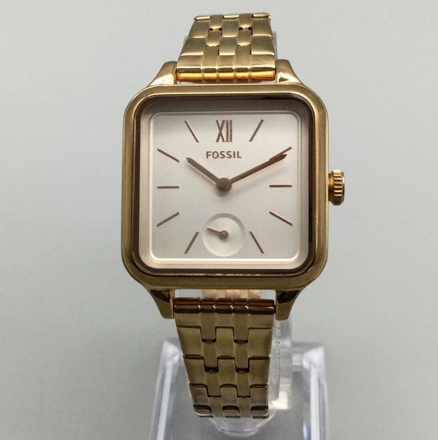 &OROLOGIO FOSSIL COLLEEN Donna 28mm Tono Oro Piccoli Secondi BQ3831 ...