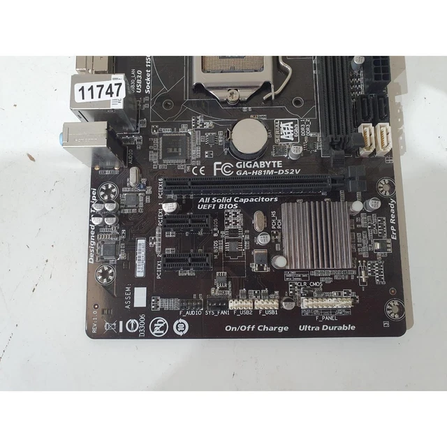 GIGABYTE GA-H81M-DS2V ULTRA Durable Motherboard ATX DDR3 SDRAM 3-Memory ...