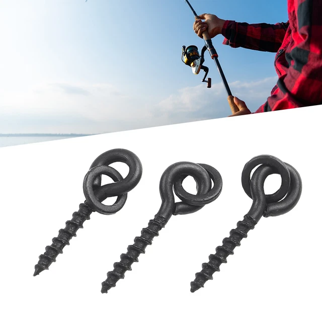 BAIT BAIT SCREWS Black Fishing Metal Rig Screw Screws Tackle Terminal ...