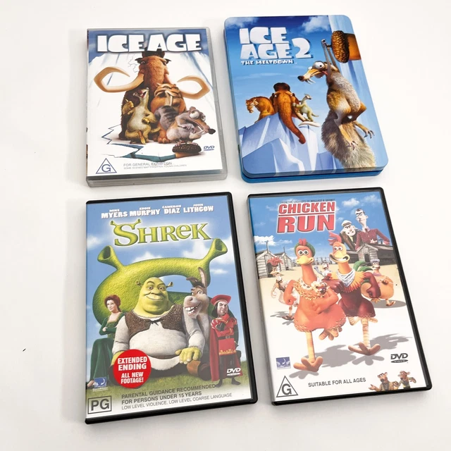 4X DVD Lot - Ice Age 1 &2 Collector's Edition Metal Tin Case-Shrek ...