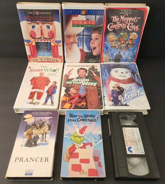 VTG VHS CHRISTMAS Lot 9 Grinch Santa Nutcracker Jingle Miracle Muppet ...