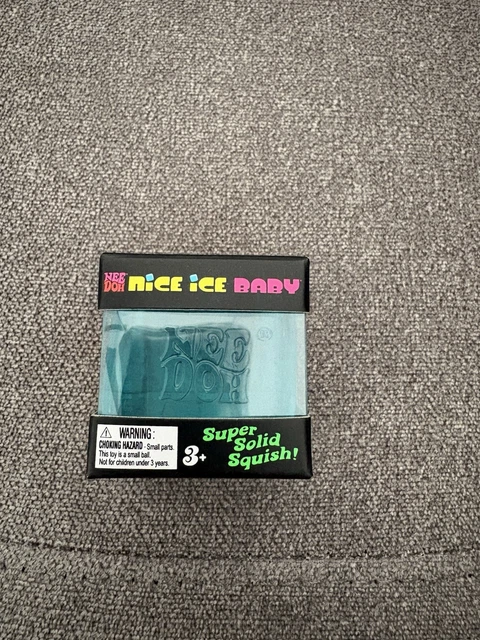 BLUE NEEDOH VIRAL Nice Ice Baby Sensory Squish Cube Super Solid Stress ...