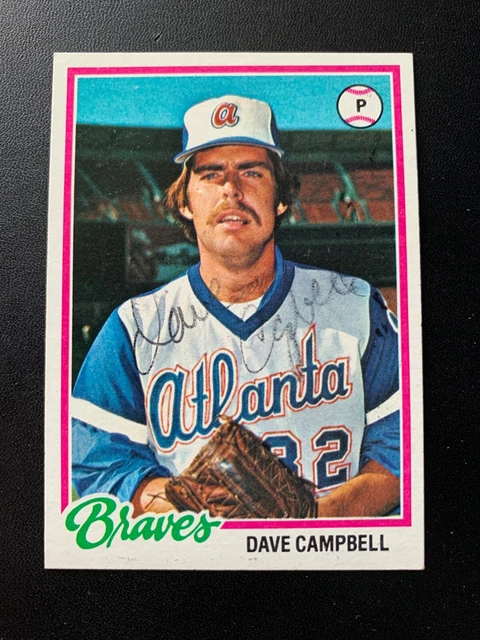 CARTE DAVE CAMPBELL signée 1978 Topps #402 Atlanta Braves autographe ...