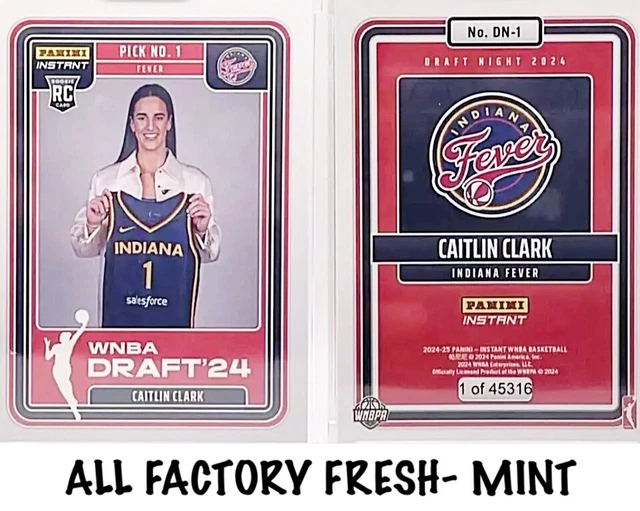 CAITLIN CLARK 2024 Panini Instant #DN1 WNBA Draft Night RC Nuovissimo ...