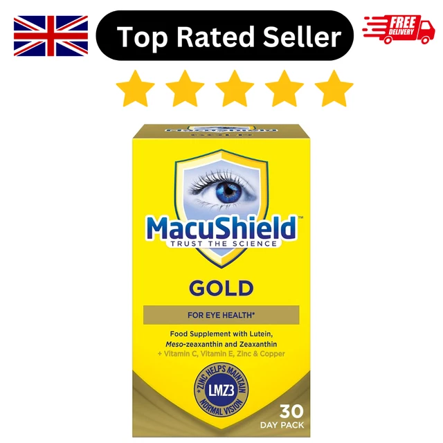 MACUSHIELD GOLD - Eye Health Food Supplement containing Lutein (30 day ...