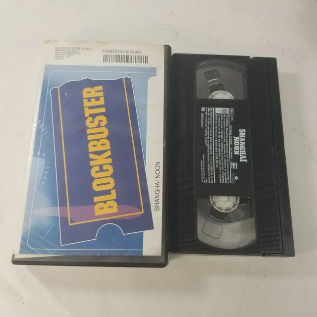 ORIGINAL BLOCKBUSTER VIDEO VHS "Shanghai Noon" Clamshell Rental Case £ ...