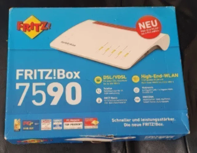 ORIGINAL AVM FRITZBOX 7590 VDSL WLAN Router in Verpackung EUR 32,75 ...