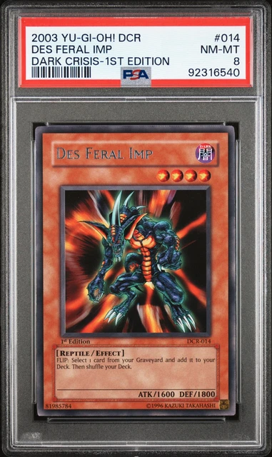 2003 YU-GI-OH! DCR-DARK Crisis 1St Ed #014 Des Feral Imp Psa 8 $31.95 ...