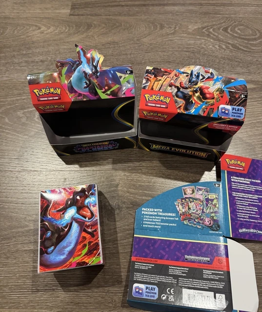 POKEMON PHANTASMAL FLAMES Mega Evolution Booster Box Empty Deck Holder ...