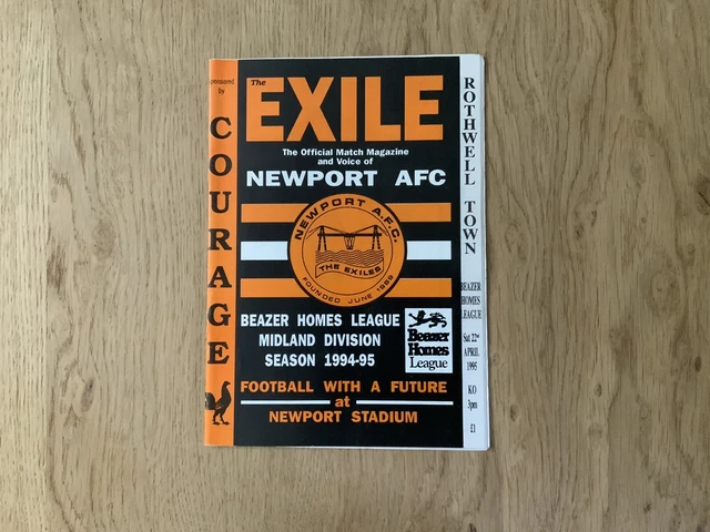NEWPORT AFC V Rothwell Town -1994/95 Beazer Homes League Mids Div -Sat ...