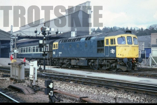 35MM SLIDE BR British Railways Diesel Loco Class 33 33004 Exeter 1980 ...