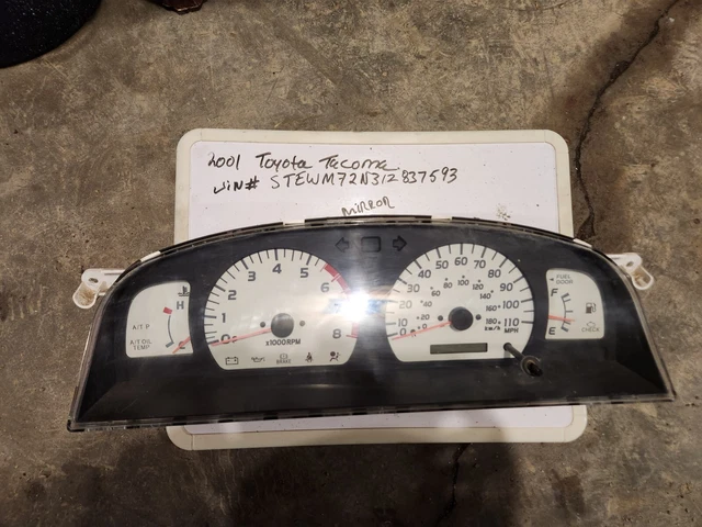 2001 TOYOTA TACOMA Instrument Gauge Cluster Speedometer Tach MPH OEM ...