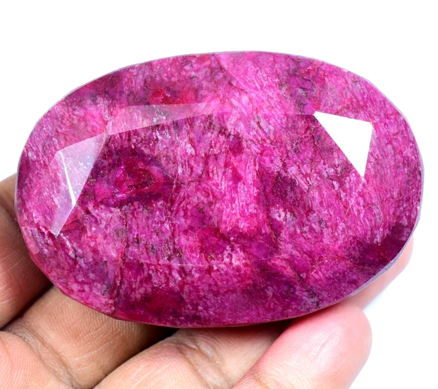 591.5 CT NATUREL Géante Rubis Rouge Certifié Earth-Mined Coupe Ovale ...
