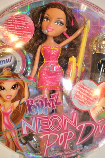 BRATZ NEON POP Diva Yasmin Fashion Doll-Radical Orig.2008-Hot Neon ...