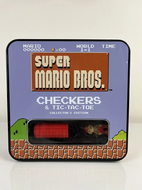 USAOPOLY NINTENDO SUPER Mario 8bit Checkers/Tic Tac Toe Combo Board ...