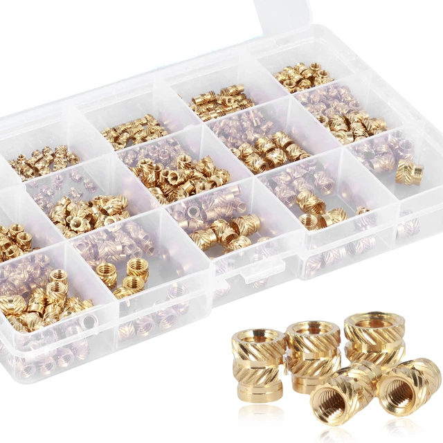 415X THREADED INSERTS Assortment Brass M2 M3 M4 M5 M6 Metric Thread ...