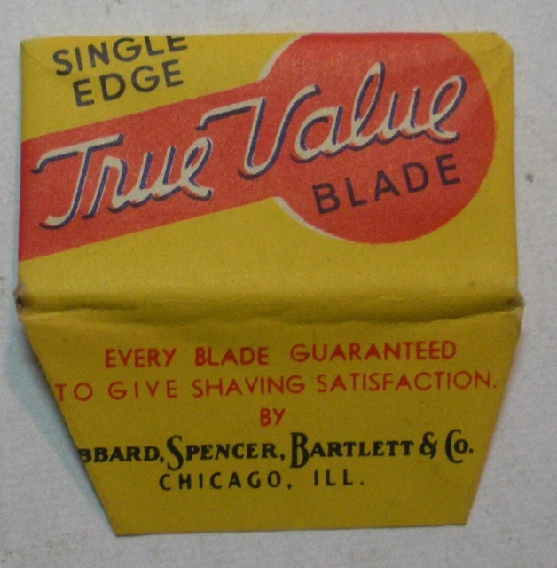 VINTAGE RAZOR BLADE TRUE VALUE SINGLE EDGE RARE $3.99 - PicClick
