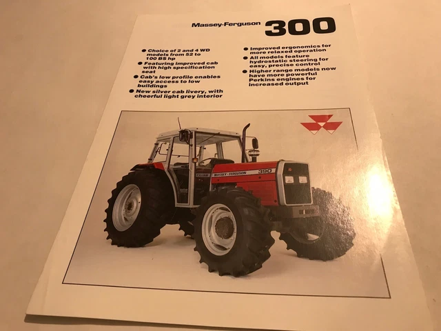 MASSEY FERGUSON MF Tractors 300 Original 1988 Brochure EUR 9,56 - PicClick FR