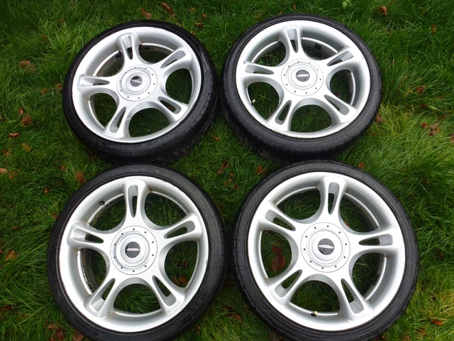 RARE X4 R95 Genuine John Cooper Works JCW 18" Alloy Wheels MINI R53 R52 ...