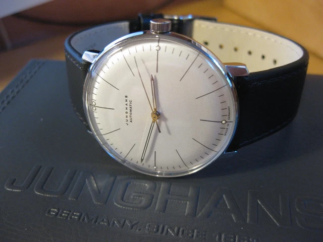 JUNGHANS MAX BILL Automatic Mens Watch, Box And Booklet 38Mm Case Vgc ...