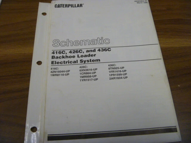 CATERPILLAR 416C 426C 436C Bagger elektrisches Schaltplan Schema ...