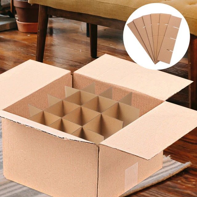 CARTON PARTITIONS PAPER Shipping Boxes Packing for Moving Dishes Mailer ...