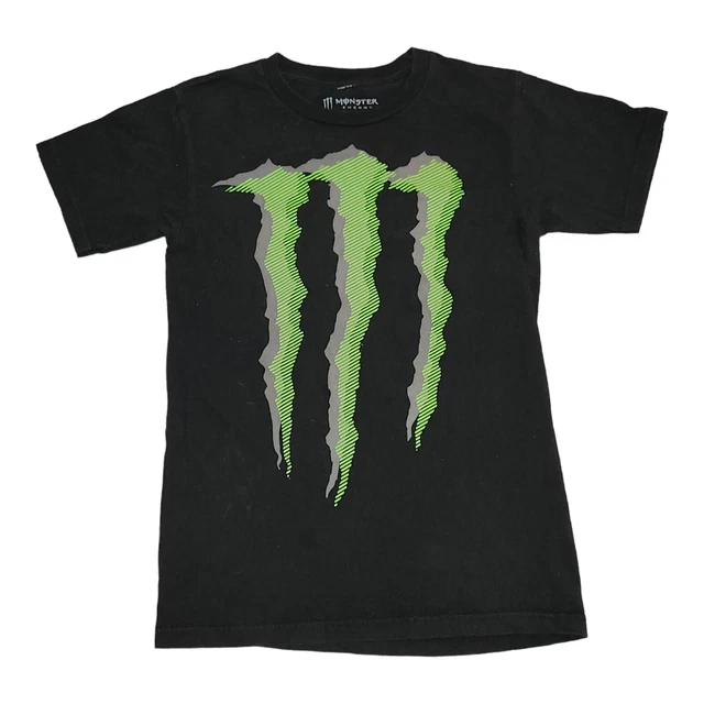 Y2K CYBERGOTH PUNK Emo shirt MONSTER ENERGY Drink Adult Small Black ...