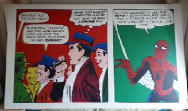 VERY LARGE GEORGE Snow Original Oil On Canvas Painting Spiderman 2007/ ...