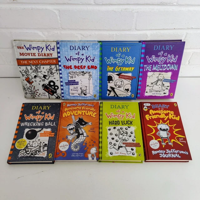 DIARY OF A Wimpy Kid & Awesome Friendly. Jeff Kinney Books Bundle of 8 ...