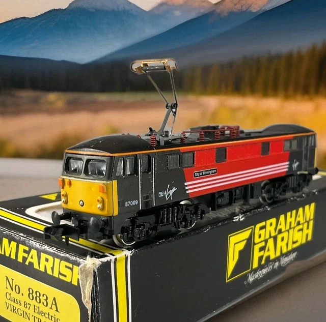 BOXED GRAHAM FARISH 883A Electric 87009 City of Birmingham Virgin Loco ...