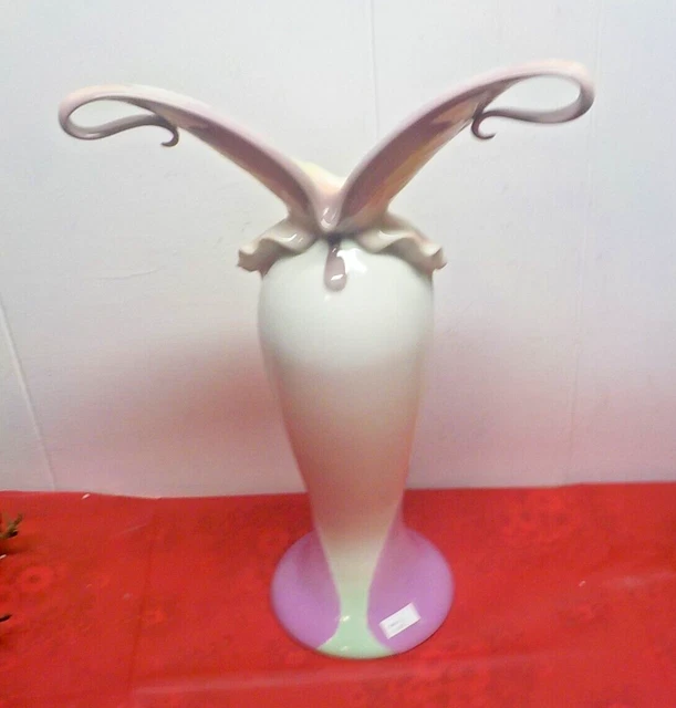 FRANZ PORCELAIN PAPILLION Butterfly Collection Vase 15" Sculptural ...