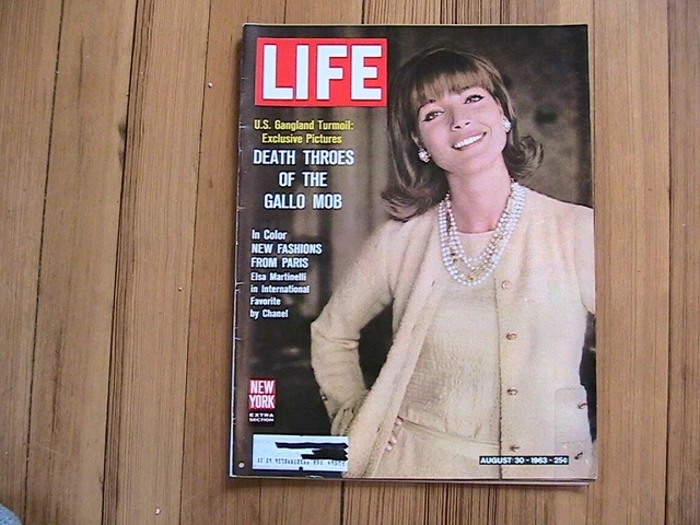 LIFE MAGAZINE AUGUST 30 1963 Elsa Martinelli / Gallo Mob $7.75 - PicClick