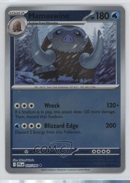 MAMOSWINE REVERSE FOIL Pokemon Phantasmal Flames PFL #025 £2.15 ...