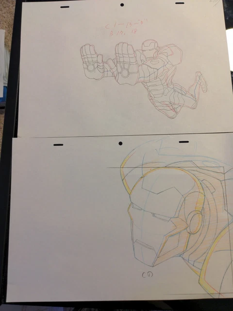 MARVEL ANIMATION CELS Production Art MCU Comics AVENGERS ASSEMBLE IRON ...