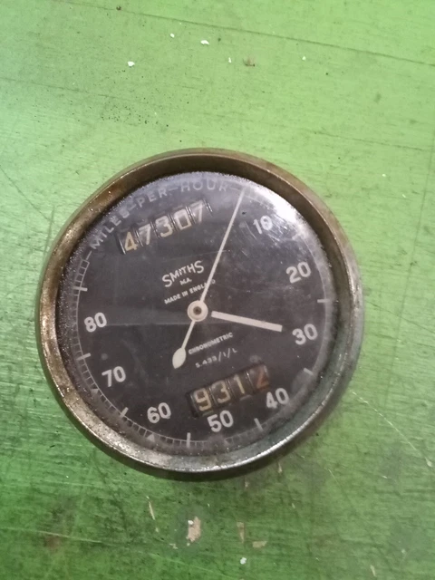 SMITH'S CHRONOMETRIC SPEEDOMETER 80 MPH S443/1/L BSA Norton Triumph ...