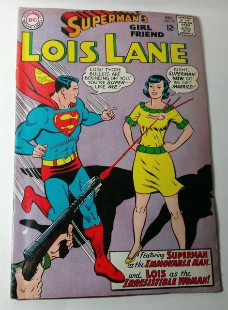 SUPERMAN'S GIRLFRIEND LOIS Lane #78 1967 Dc Comics In Fine Condition ...