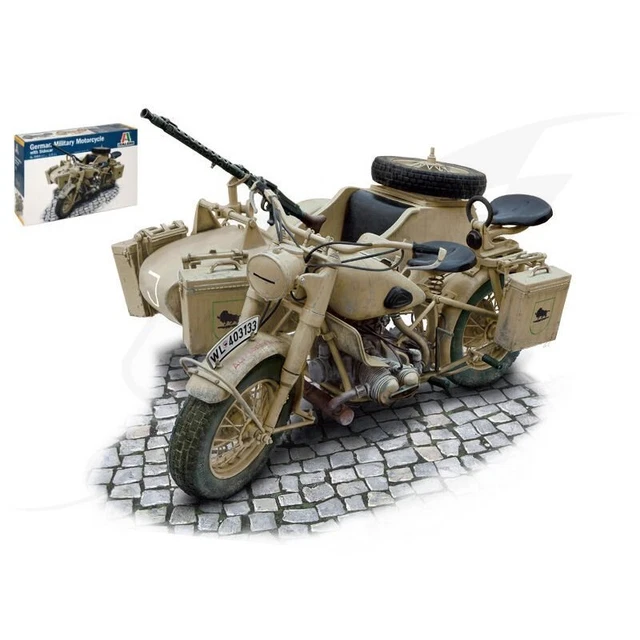 [FR] ITALERI BMW R75 GERMAN MILITARY MOTOR W/SIDECAR KIT 1:9 - IT7403 ...