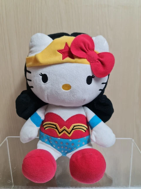 SANRIO X DC Comics Hello Kitty Cat In Wonder Woman Suit Soft Plush Toy ...
