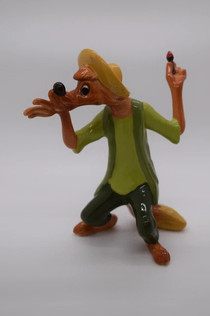 DISNEY JAPAN VINTAGE Brer Fox Glazed Ceramic Figurine "The Song of The ...