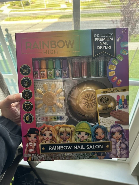 RAINBOW HIGH RAINBOW Nail Salon by Horizon Group USA Includes 5 Nail ...