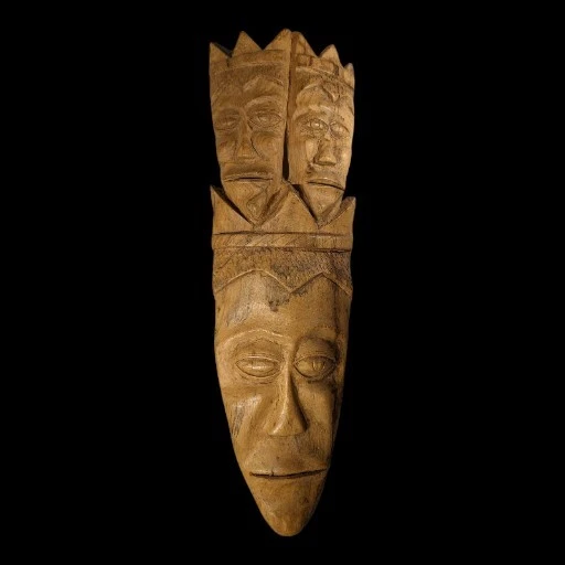 VINTAGE AFRICAN KING Tribal Mask Hand Carved Wood 3 Kings w/ Crowns ... VINTAGE AFRICAN KING Tribal Mask Hand Carved Wood 3 Kings w/ Crowns ...
