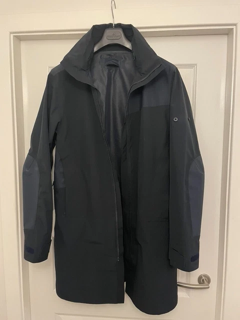 STONE ISLAND GHOST Piece Tank Shield Trench Coat Navy XL £399.00 ...