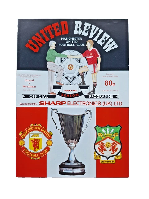 MANCHESTER UNITED V Wrexham - Season 1990/91 - Football Programme £2.24 ...